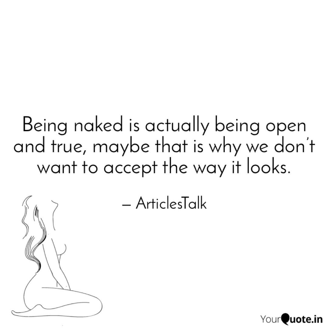 Being Naked Sayings Telegraph