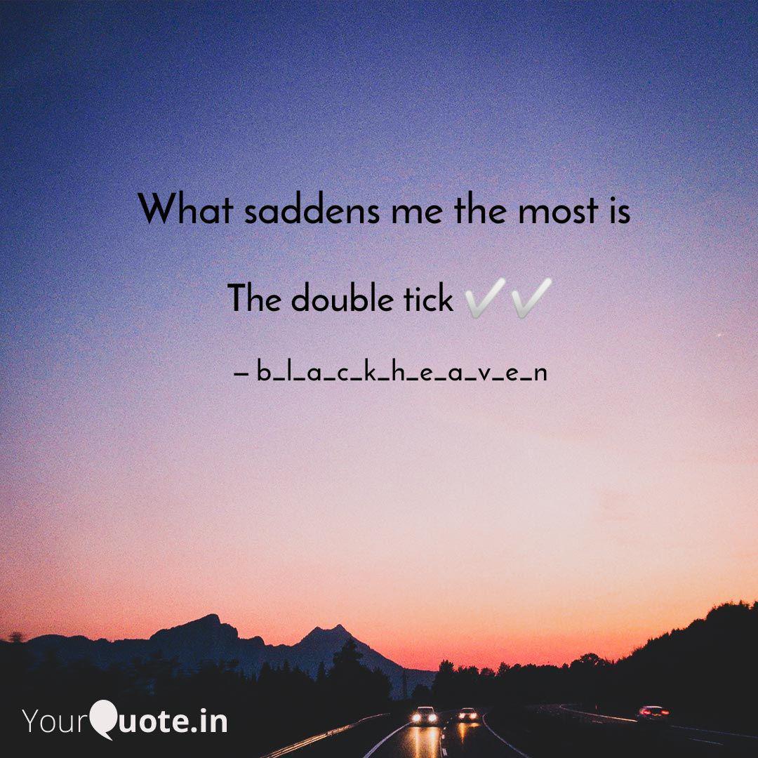 The double tick | Quotes & Writings by Aasha Prabha | YourQuote