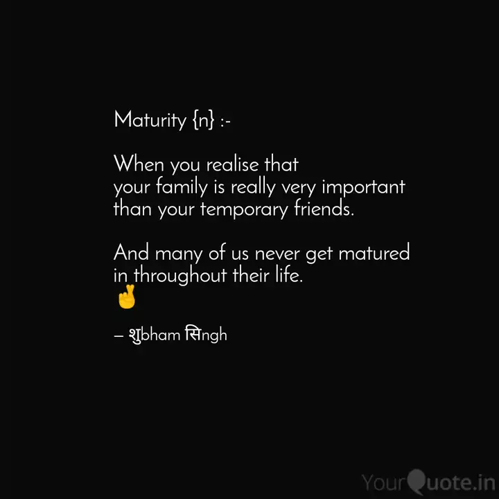 Maturity {n} :- When yo... | Quotes & Writings by Subham Singh | YourQuote Maturity {n} :- When yo... | Quotes & Writings by Subham Singh | YourQuote