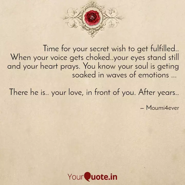Time for your secret wish... | Quotes & Writings by Moumita Das | YourQuote