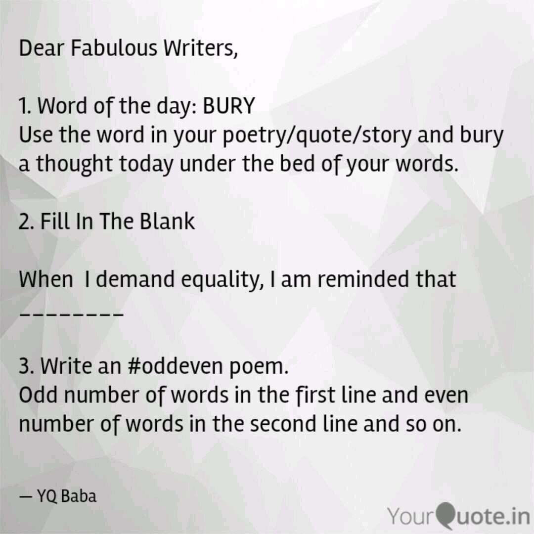Dear Fabulous Writers 1 Quotes And Writings By Yourquote Baba